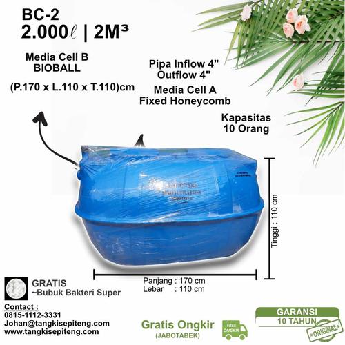 Jual Tangki Treatment BIO SEPTIC - BIOTANK BIOFIL - 2000L / 2m3 - Kab ...