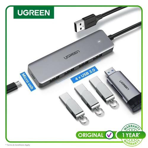 Jual Ugreen USB 3.0 Hub 4 port Metal plate Slim -50985 - Jakarta Pusat ...