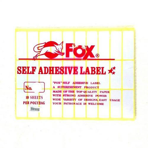 Jual Label Fox Ukuran 113 Sampai 126 / Label Undangan / Sticker Nama ...