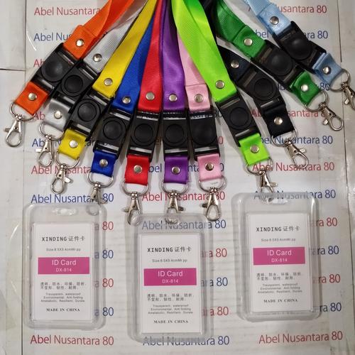 Jual Tali id card setofer 2cm+ id card frame tutup bening - Merah - Kab ...