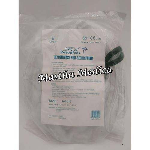 Jual Masker Oksigen Dewasa Non Rebreating Resources O2 Adult Oxygen ...