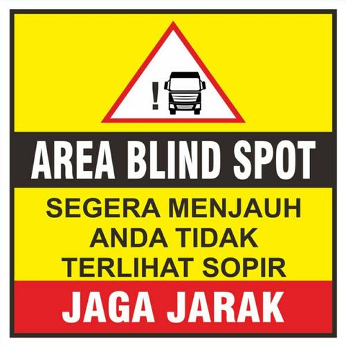Jual STIKER SAFETY VINYL BLIND SPOT 30x30CM - 15x15cm - Kab. Mojokerto ...