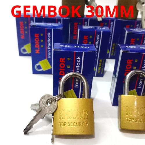Jual gembok kuning 30 mm / gembok tas / gembok koper / gembok box ...