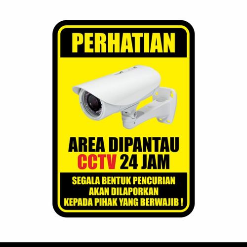 Jual STIKER CCTV Area PERHATIAN 15X10CM sign Rambu k3 safety - 23 X ...