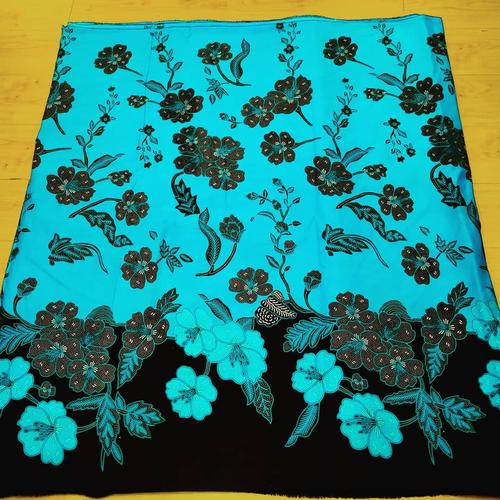 Jual kain batik solo motif bunga sepatu tosca - Kab. Sukoharjo - Batik ...