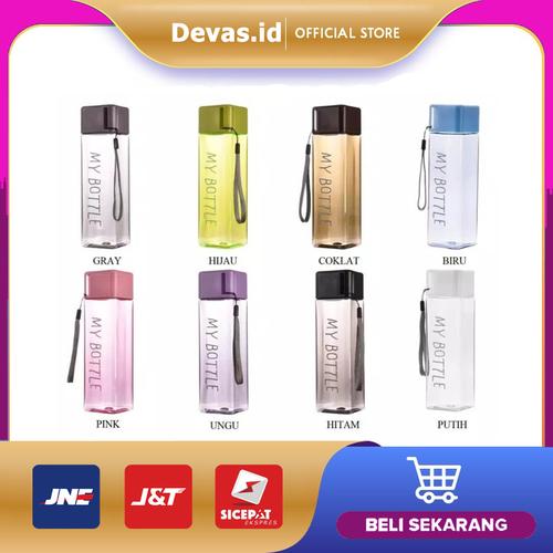 Jual My Bottle Bening Warna Segi Atau Petak Atau Botol Minum Kotak 500 ...