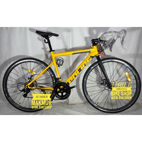 Jual SEPEDA BALAP ROAD BIKE ELEMENT POLICE TORONTO 700c 16 SPEED YELLOW ...
