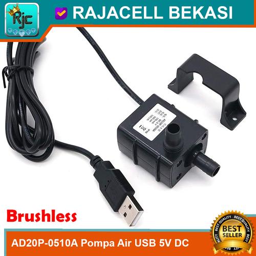 Jual Pompa USB 5V Brushless Submersible Water Pump Pompa Celup 1M 120L ...
