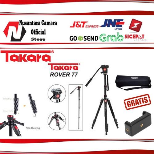 Jual TAKARA ROVER 77 Fluid Head Tripod Monopod 2-in1 ROVER77 PLUS ...