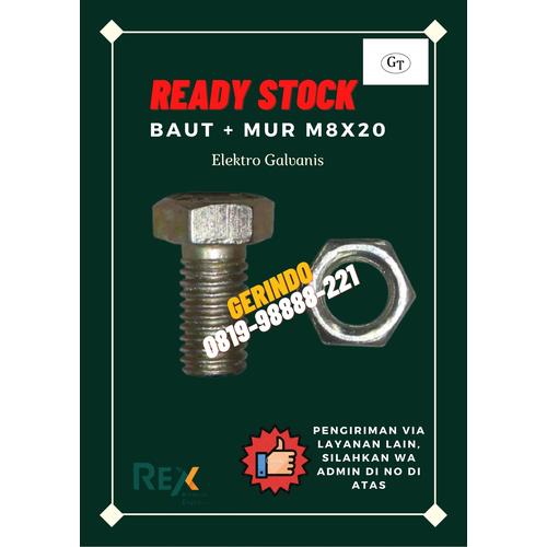 Jual Baut M8x20 untuk jointing pemasangan tray/ladder - GT - Jakarta ...