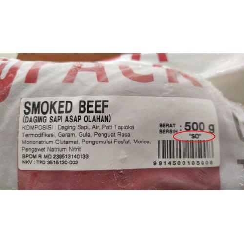 Jual Bernardi Smoke Beef Bulat 500g / Daging Asap / Ham Burger ...