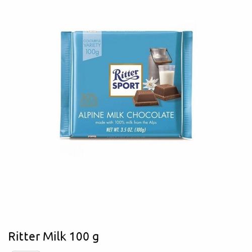Jual COKLAT RITTER SPORT ALPINE MILK CHOCOLATE 100gr - Jakarta Selatan ...