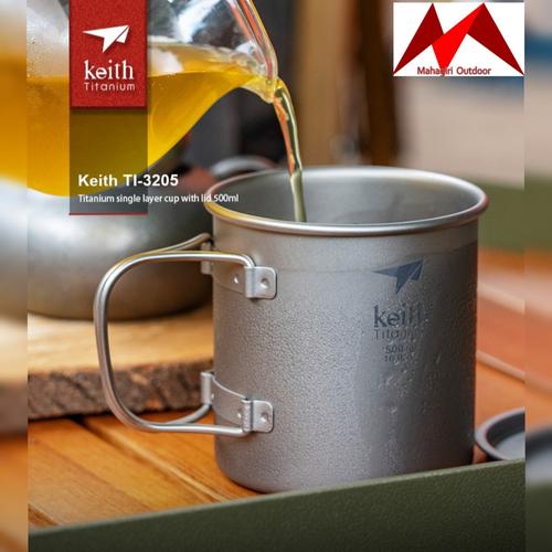 Jual Keith titanium Ti3205 500ml mug with folding gelas cangkir ...