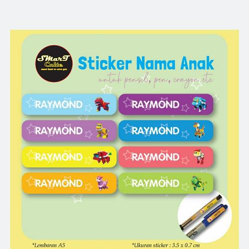 Jual stiker Label Nama Anak Pencil dan pen - Jakarta Pusat - cuite ...
