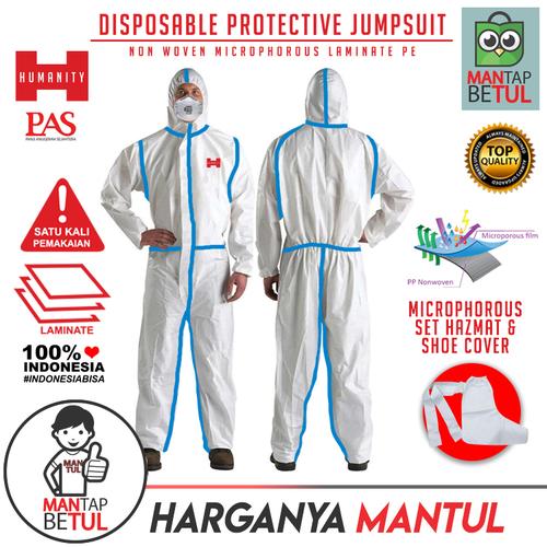 Jual SET APD hazmat disposable NON WOVEN MICROPORUS PE SHOE COVER seal ...