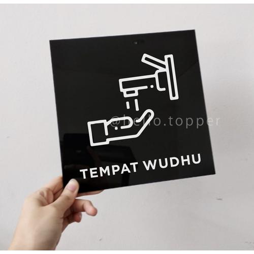 Jual Sign Board | Tempat Wudhu Modern Akrilik 20x20 Printed | Label ...