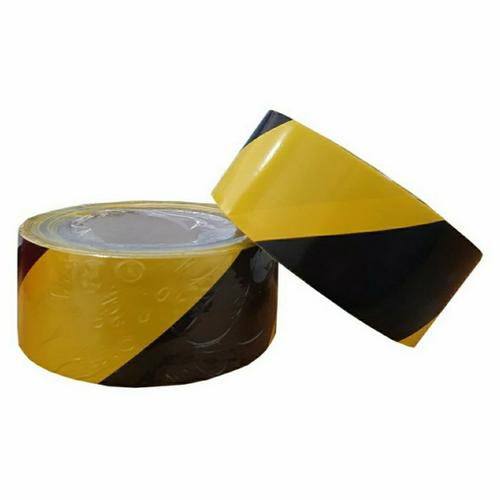 Jual floor marking tape 7766 / Lakban lantai / lakban penanda 2in x 33 mtr - yellow - black ...