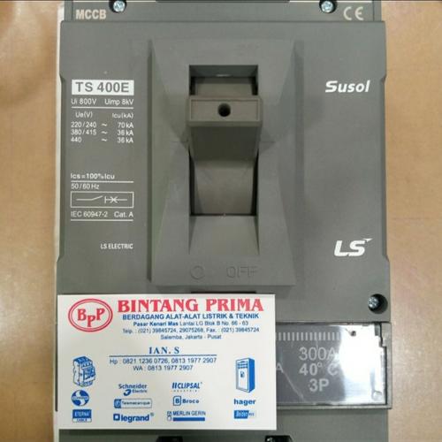 Jual MCCB / Breaker 300A - 400A 3P Tipe SUSOL TS400E 36Ka Merk LS ...