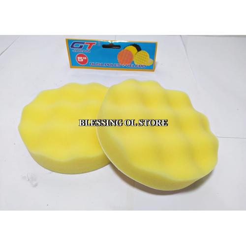 Jual POLISHING SPONGE 5 INCH MEDIUM ( KUNING ) / SPONGE / BUSA POLES ...