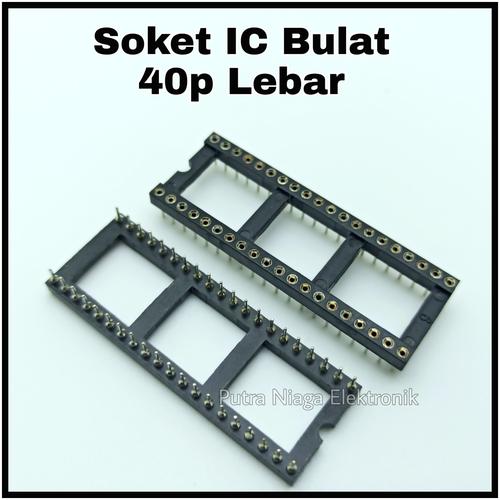 Jual Soket IC 40p Bulat Lebar / Socket Round 40 pin ic Dudukan 2x20 ...