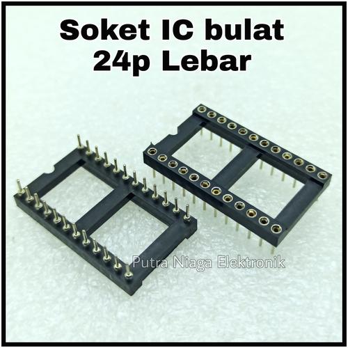 Jual Soket IC 24p Bulat Lebar / Socket Round 24 pin ic Dudukan 2x12 ...