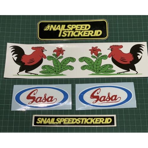 Jual Sticker decal helmet ayam jago set - Kota Bandung - Snailspeed ...