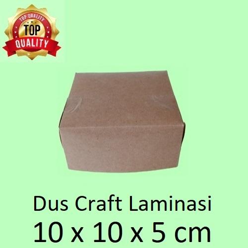 Jual 10x10x5 Cm Kotak Kue Dus Craft Laminasi Kemasan Cake Donut KL002 ...