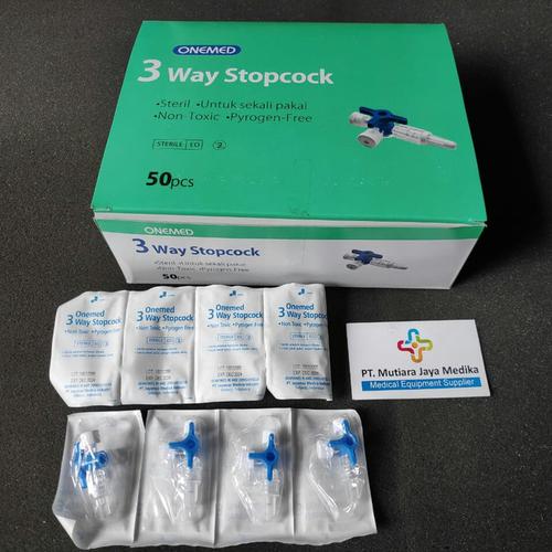 Jual 3 way stopcock conector infus onemed/ three way konektor - per Box ...