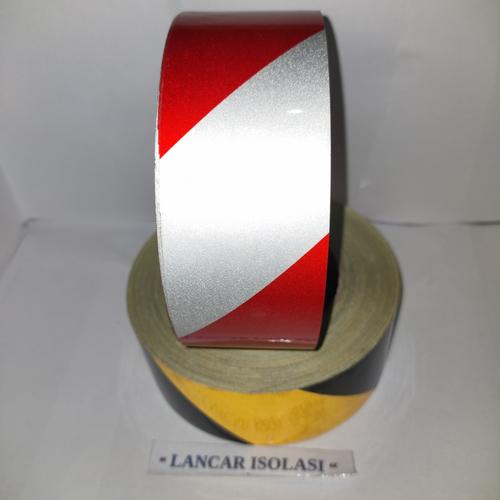 Promo Sticker Stiker Reflektor Pemantul cahaya 5cm x 45mtr - merah ...