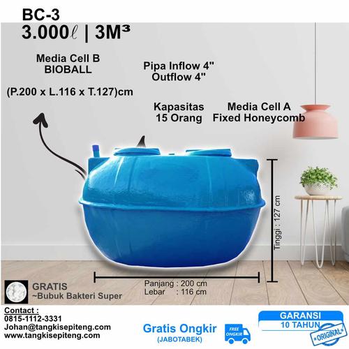 Jual Tangki BIO Septic Tank ANAEROB 3000 Liter / 3M3 - Kab. Tangerang ...