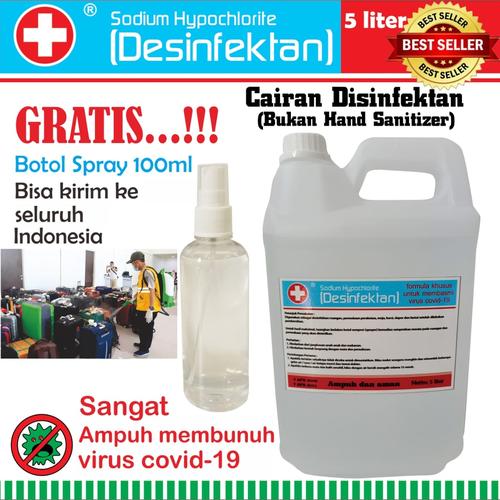 Jual cairan disinfektan 5L/cairan siap pakai/cairan pembasmi virus ...