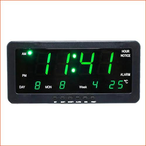 Promo Jam Meja LED Digital 1008 Hijau / Jam Dinding LED Digital Clock ...