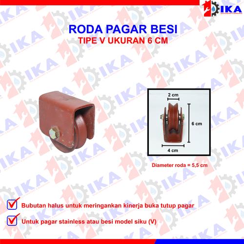 Jual Roda pagar roda bubut besi super as ukuran - Rell Siku + bulat - R ...