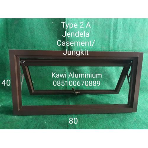 Jual Jendela Aluminium Jungkit Swing Boven Bovenli Casement 40 X 80 ...