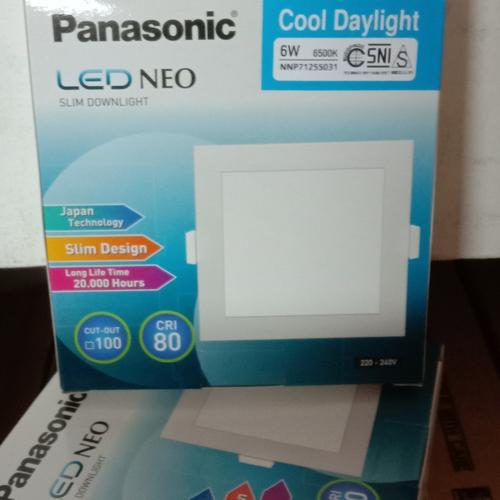 Jual Lampu led panel neo slim 6 watt kotak panasonic putih/kuning ...