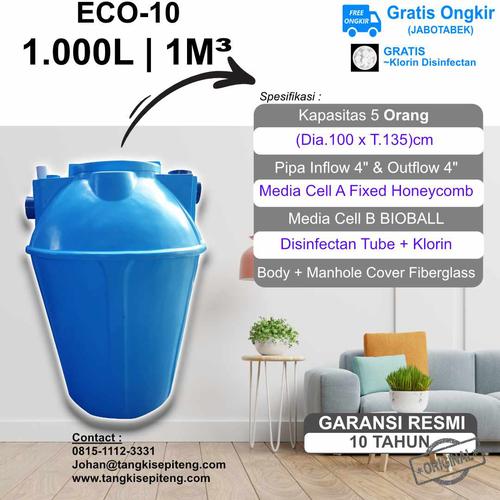 Jual Tangki Bio Septic Tank Vertikal BIOFIL 1000 liter / 1 M3 - Kab ...