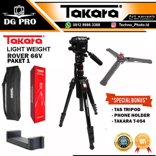 Jual Takara Rover 66V Paket 1 Tripod Monopod T-054 Tripot 66 V ...