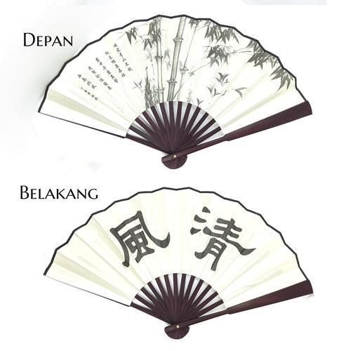 Jual Kipas lipat motif gambar bambu tradisional cina - Kota Tanjung ...
