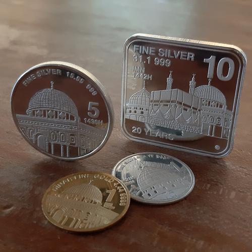 Jual Koin Perak 5 Dirham (Khamsa) Sertifikat Asli Antam 14,875 gram ...