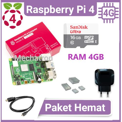 Jual Raspberry Pi 4 model B 4GB Paket Hemat Siap Pakai Made in UK Pi4 ...