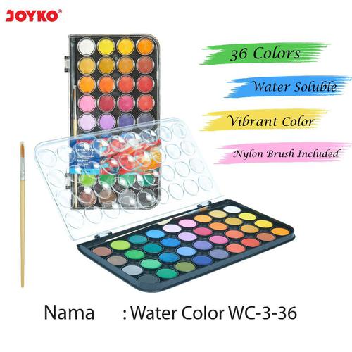 Jual Joyko Water Color WC-3-36 Warna Cake Watercolour Cat Air Pocket ...