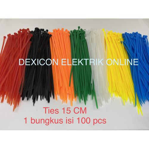 Jual kabel ties 15cm/size 2.5 x 150 mm/dasi kabel/cable tie/tali serut ...