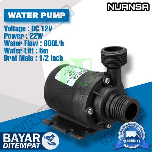 Jual Pompa Air DC Submersible Water Pump 800L/H 5M, 12V 19W, Bisa Celup ...