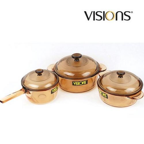 Jual Corel Vision 3 types Cookware Set Borosilicate Glass Pot Panci ...