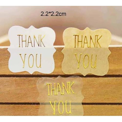 Jual Sticker Label Thank You Handmade Kotak Letter Gold Seal Kemasan ...