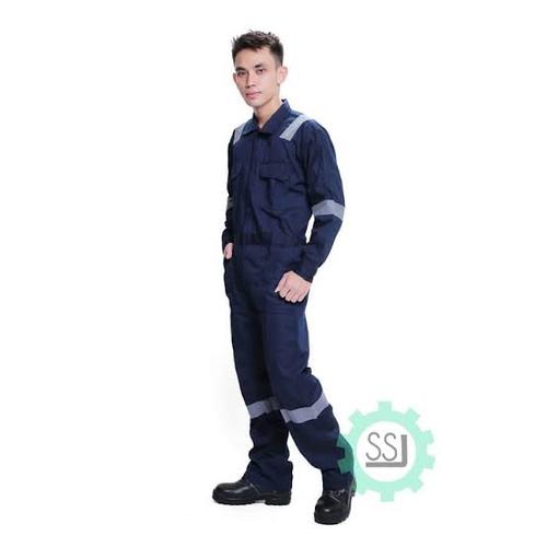 Jual Baju Safety Wearpack Coverall Seragam Proyek Terusan - Biru, XXL ...
