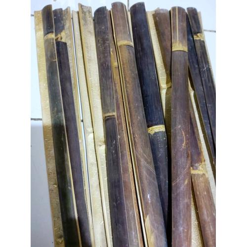 Jual bilah bambu hitam tebal,batang bambu untuk pagar hiasan tanaman ...