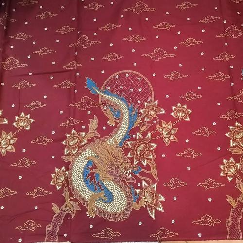 Jual kain batik solo motif naga sisik biru dasar merah - Kab. Sukoharjo ...