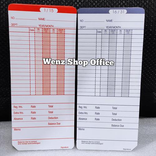 Jual Kartu Absensi Warna Needtek UT2000 Kartu cekclock UT2000 - Kota ...