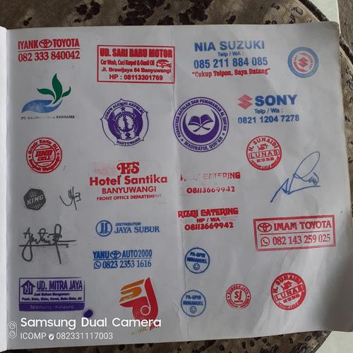 Jual Stempel Flash Berwarna Kilat Langsung Jadi ukuran 66x103mm satu ...